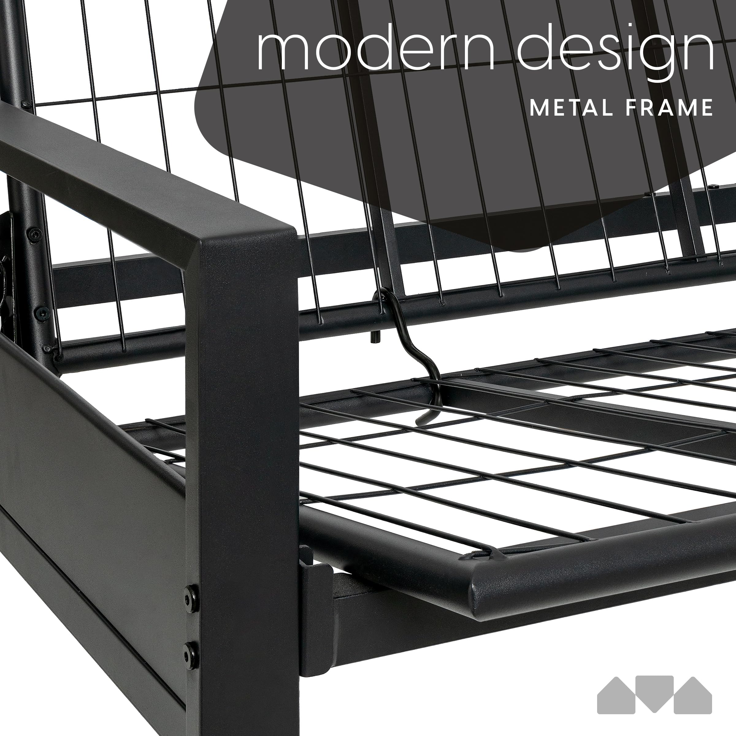 Snapklik.com : Milliard Metal Futon Frame Space-Saving Modern Futon ...