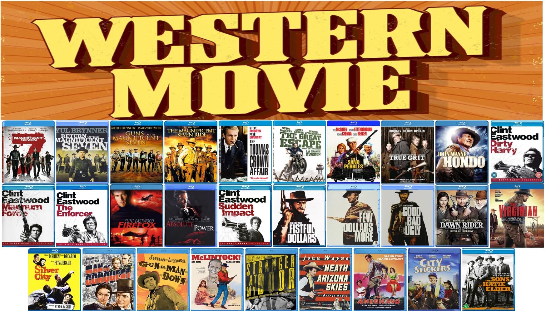 Amazon.com: Ultimate Western Movie Collection: Magnificent Seven/ Man ...