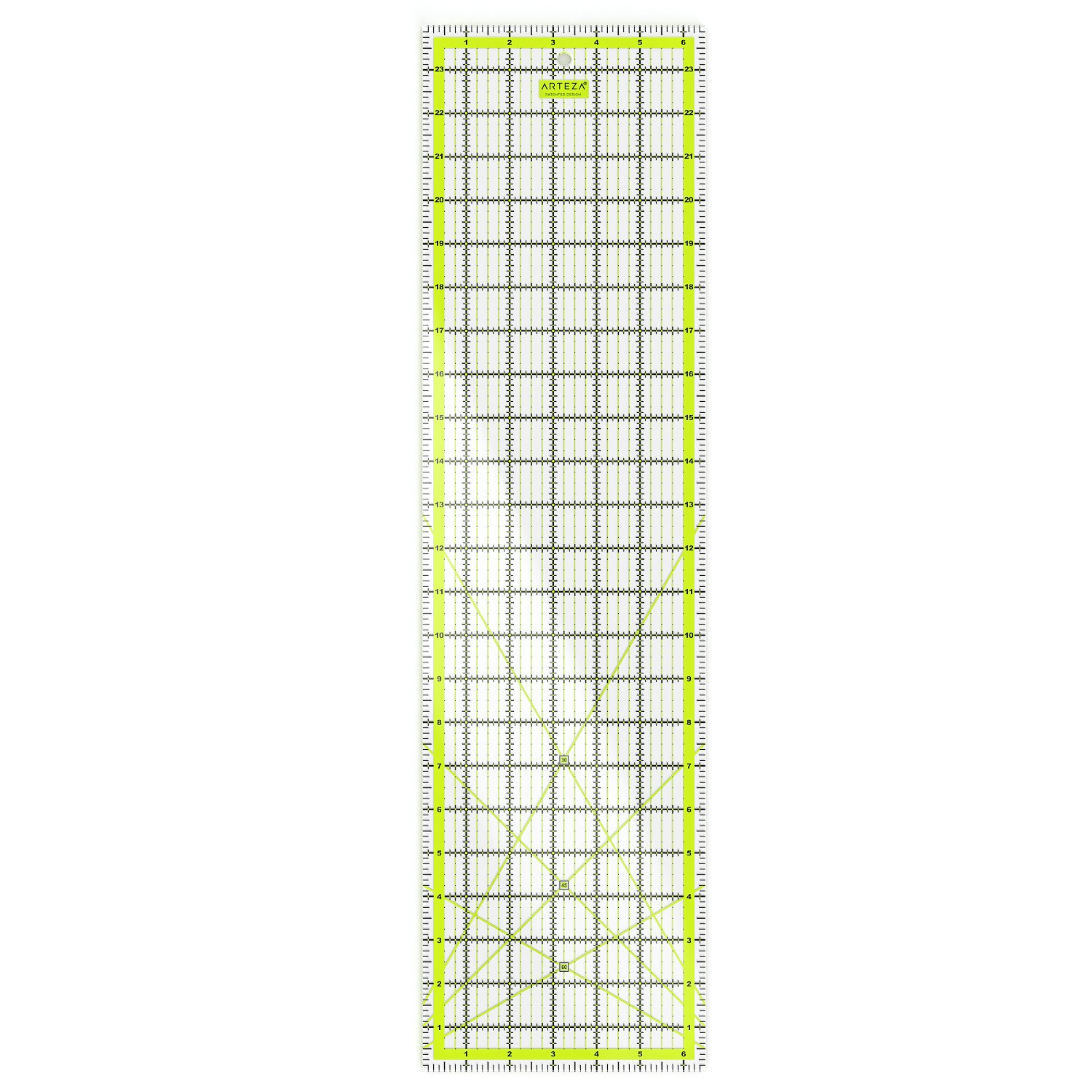 ARTEZA Quilting Ruler, Laser Cut Acrylic Quilters' Ruler with Patented ...