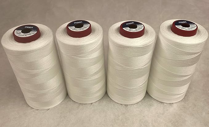Moon Overlocking Thread 4 x 5000 Yards Polyester Moon Thread Cones ...