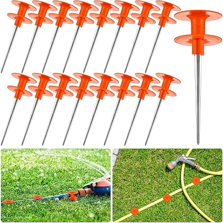 Amazon.com : 20 Pcs 10 Inch Garden Hose Guide Spike Sturdy Rust Free ...