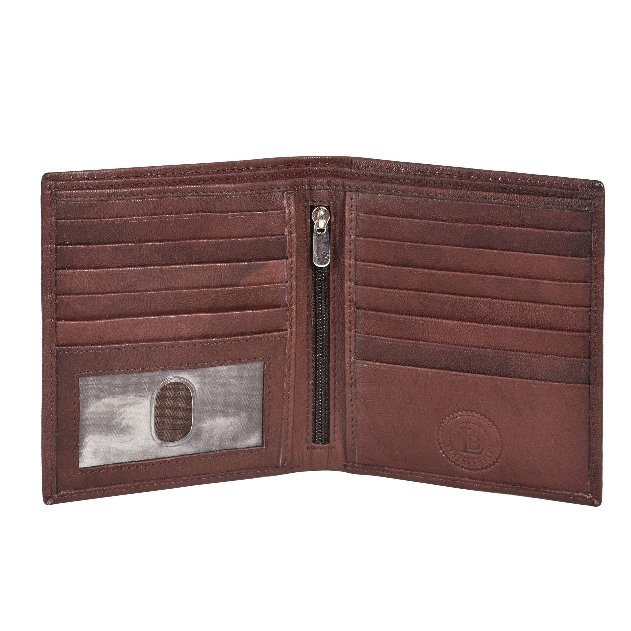 Snapklik.com : Leatherboss Genuine Leather Bifold Credit Card Holder ...