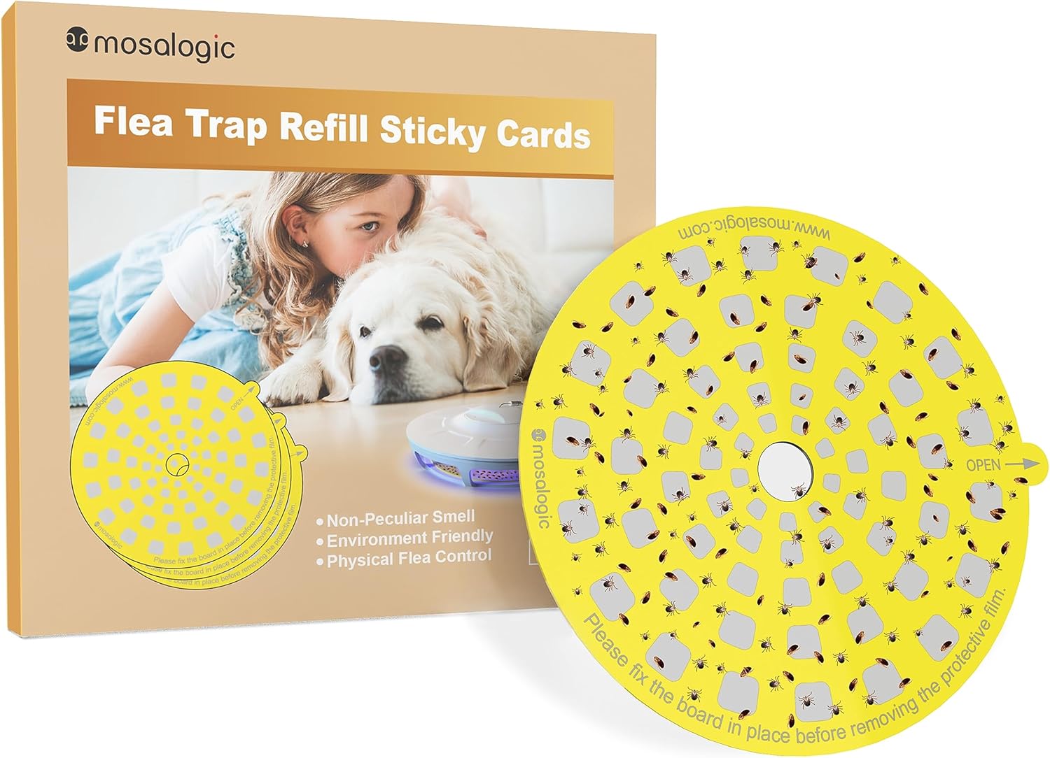 Amazon.com : Mosalogic Flea Light Trap Refills Replacement Sticky Cards ...