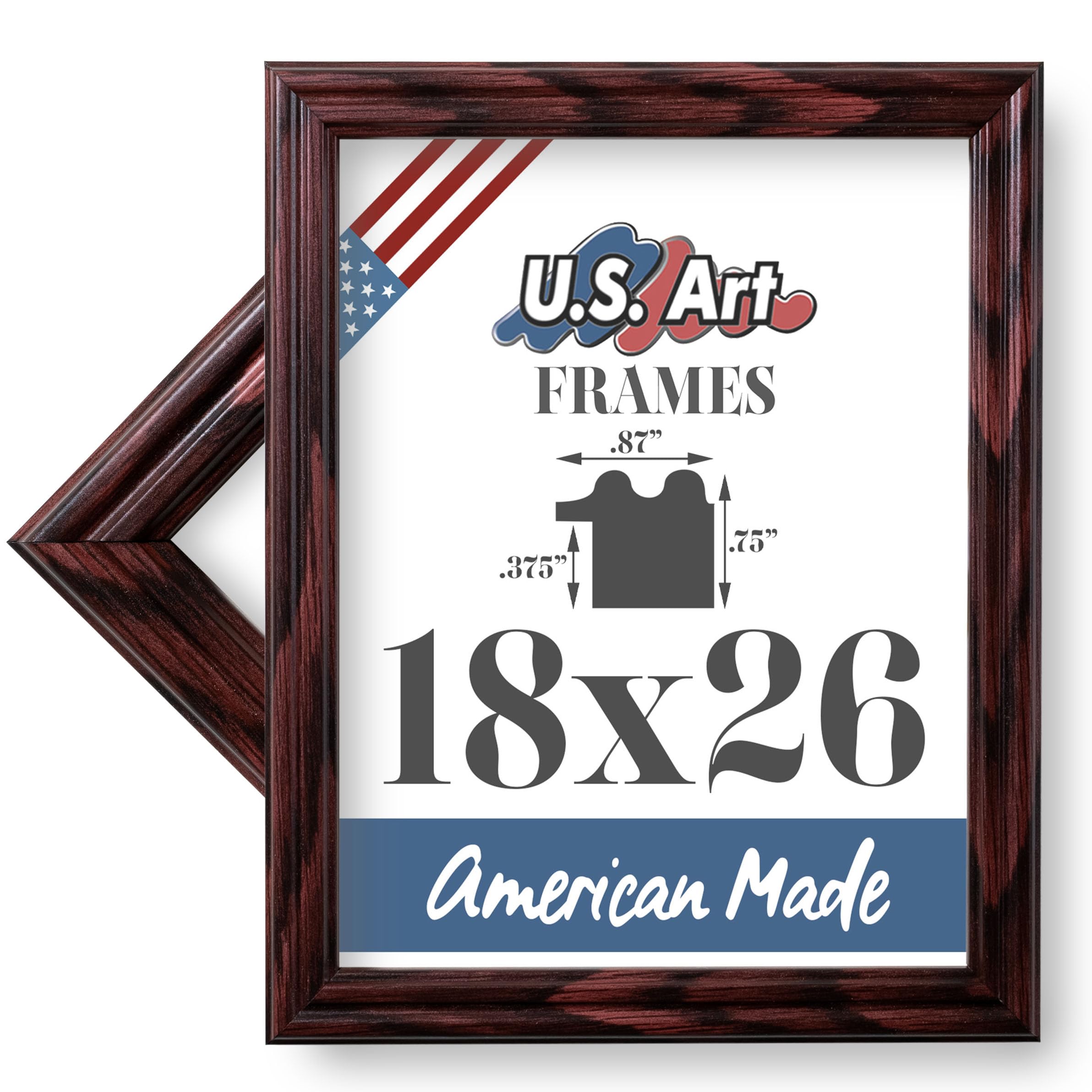 Amazon.com - US Art 18x26 Cherry .75 in Wooden Photo Picture Poster ...