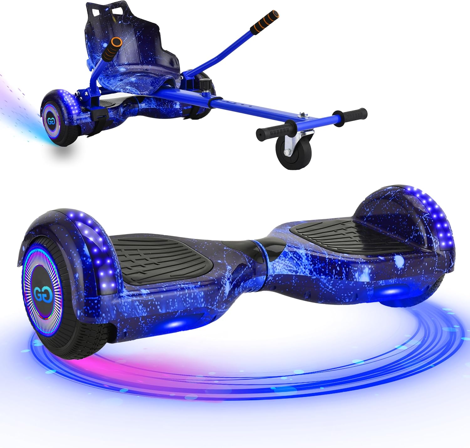 Gift Gadgets G1 Galaxy Blue Hoverboard & Hoverkart Bundle | Self ...