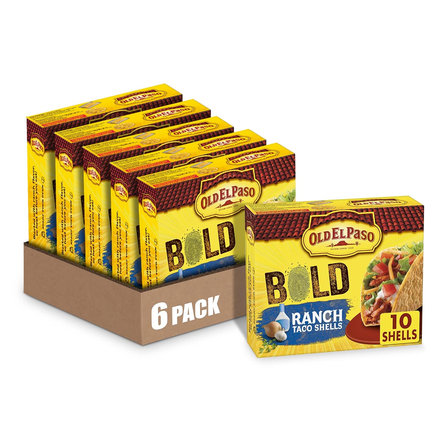 Amazon.com: Old El Paso Stand ‘N Stuff Taco Shells, Zesty Ranch ...