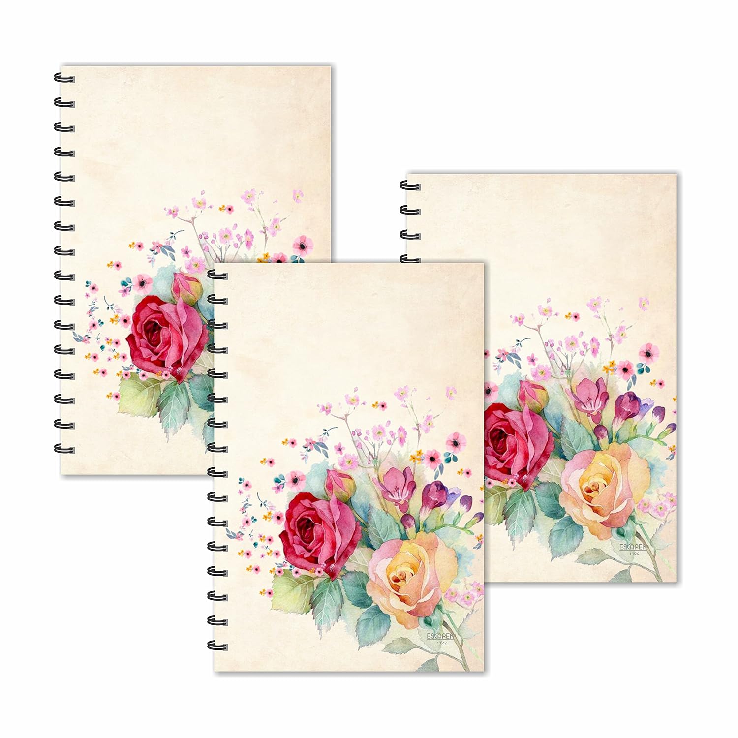 ESCAPER Red Roses Yellow Roses (Ruled - A5 Size - 8.5 x 5.5 inches ...