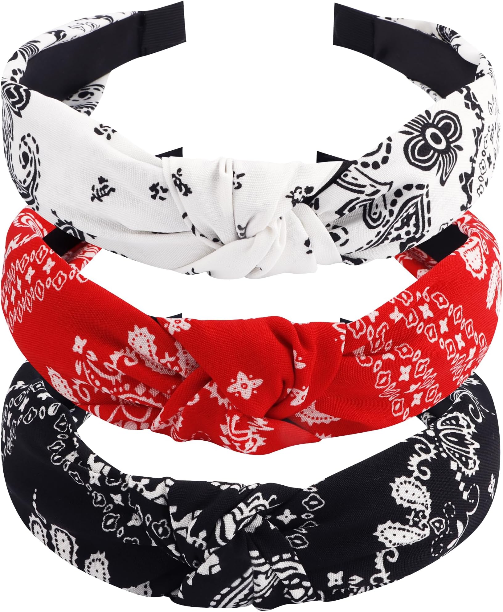 Amazon.com : TOBATOBA Bandana Headbands: Paisley Prints, Boho Style ...