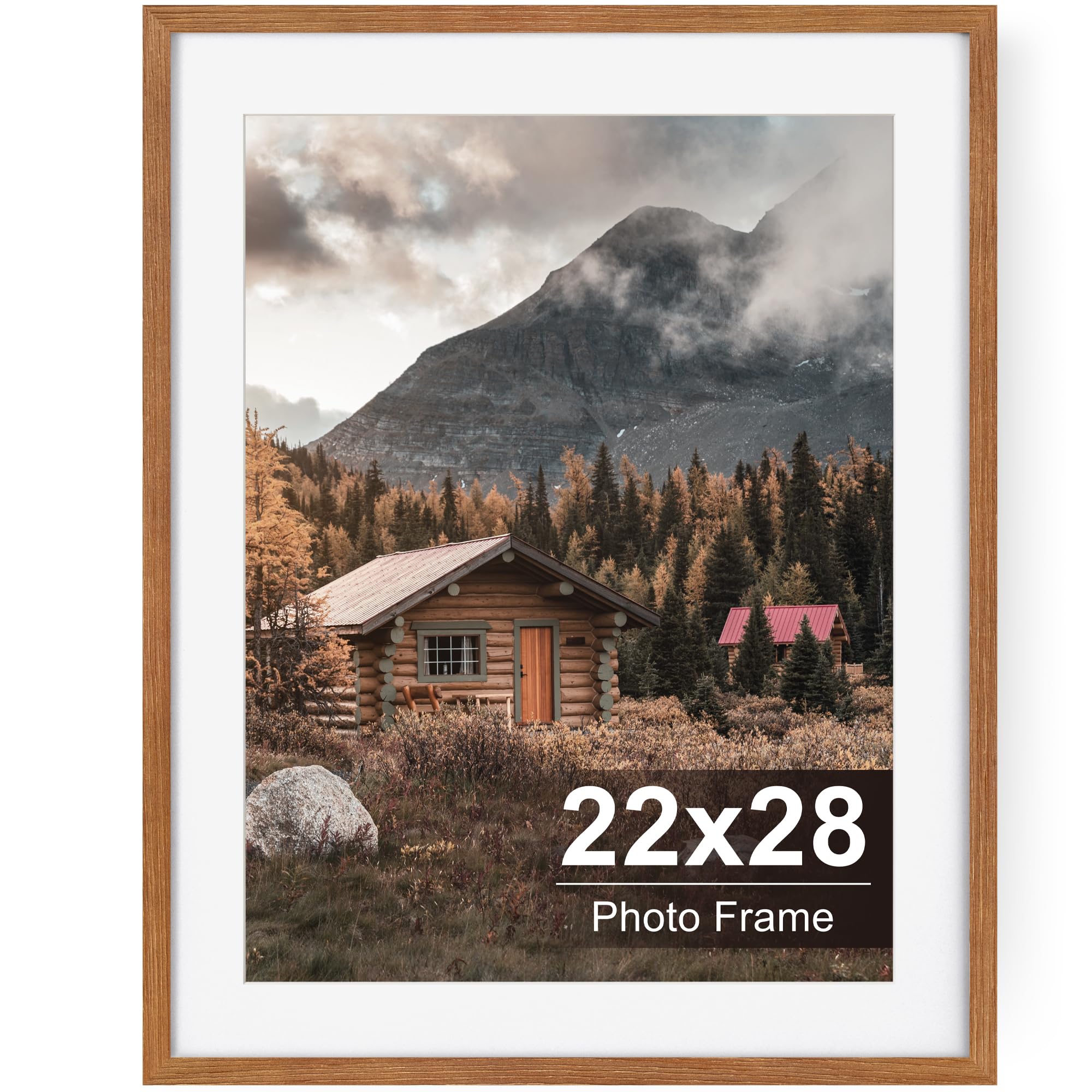 Amazon.com - 22x28 Poster Frame, Rustic Picture Frames Distressed Brown ...