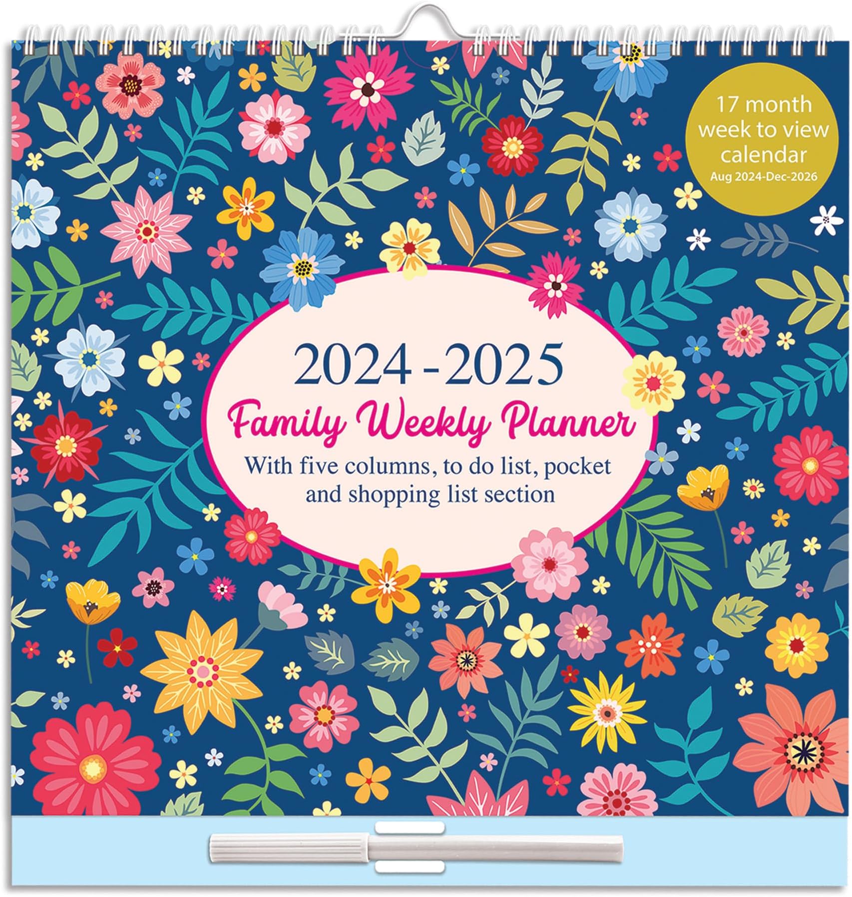 Large 2024-2025 Family Planner 5 Columns Week to View Calendar with ...