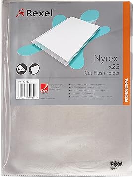 Amazon.com : Rexel Nyrex Premium A4 Document Folder, Clear Embossed ...