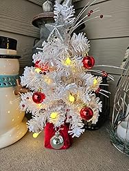 Amazon.com: Mini White Christmas Tree, Small Flocked Christmas Tree ...
