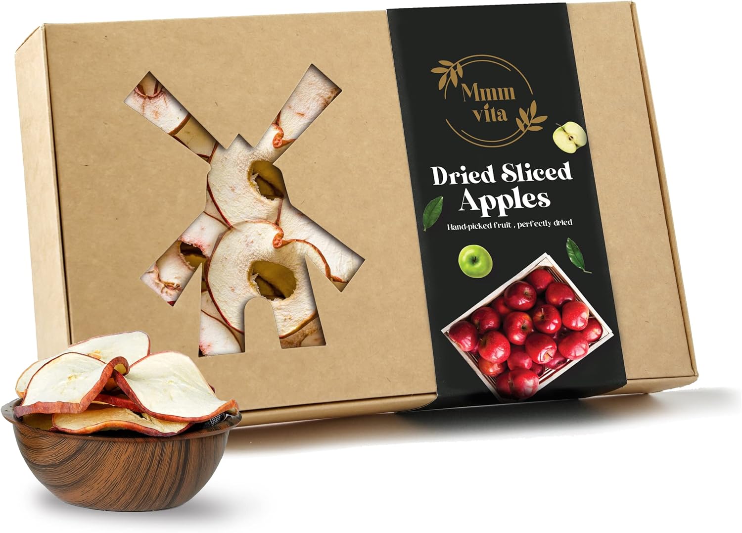 Natural Dried Red Apple Rings (Apple Fruit Snack) Gluten Free, No added ...