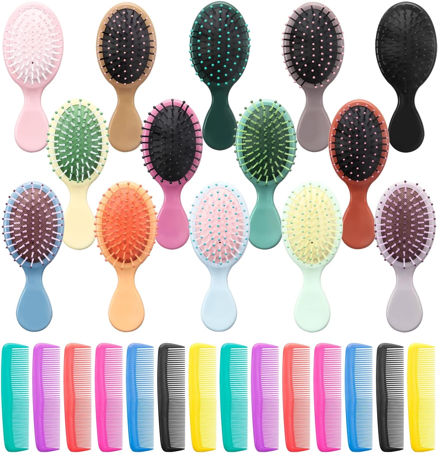 Amazon.com : Mini Hair Brush 28 Pack, ANSLCA Hair Brushes Bulk Small ...