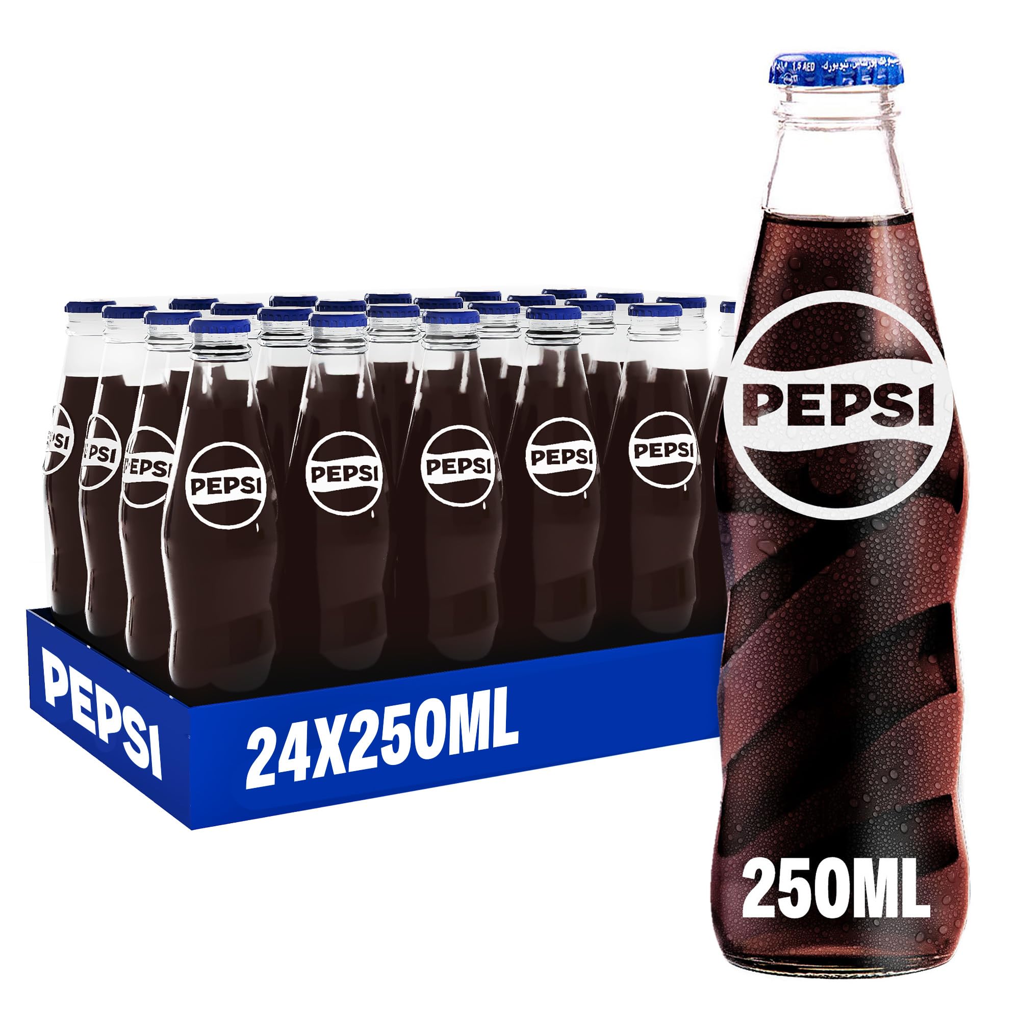 Pepsi Pepsi Carbonated Soft Drink Glass Bottle 250ml X 24 | Desertcart INDIA