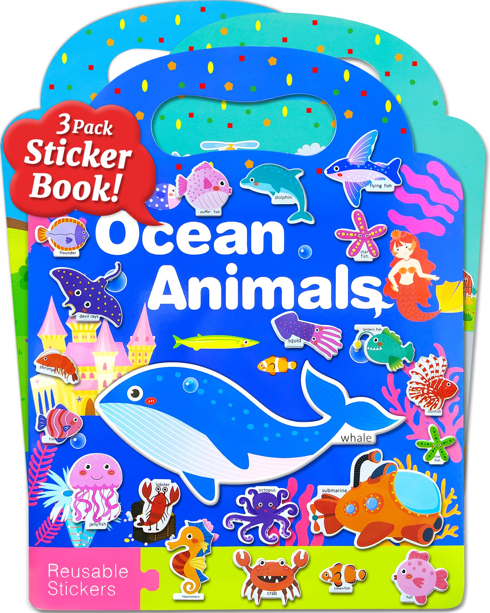 Snapklik.com : Reusable Sticker Book For Toddlers, 3 Sets Stickers For ...