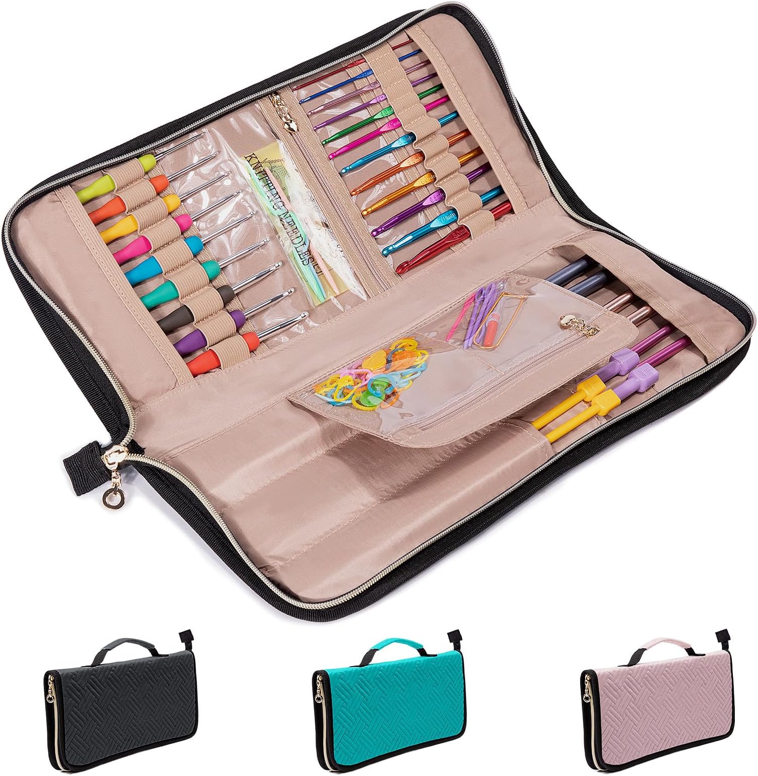 Amazon.com: Earth & Fiber Co. Waxed canvas knitting needle case (up to ...
