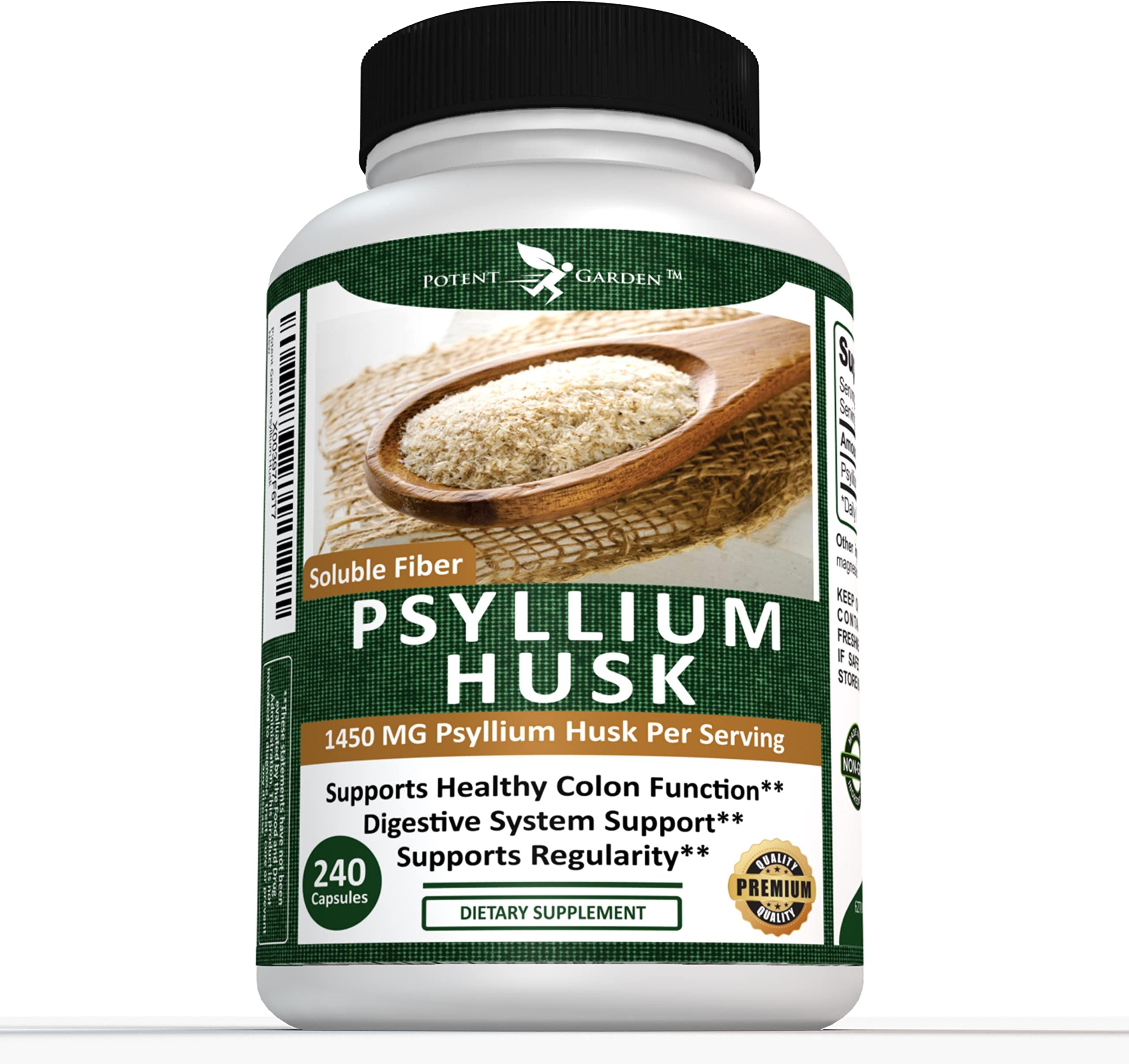 Amazon.com: Potent Garden Psyllium Husk Capsules All Natural & Powerful ...