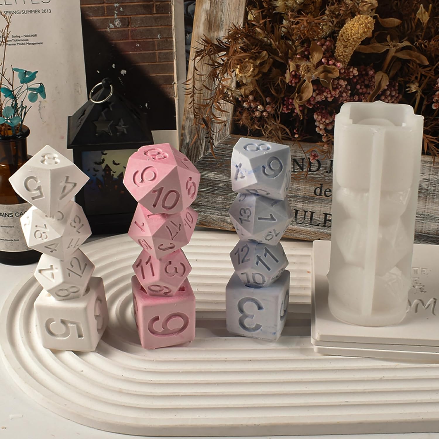 Amazon.com: EVERELAM Dice Mold Multiple Dice Mold Dice Candle Mold Dice ...