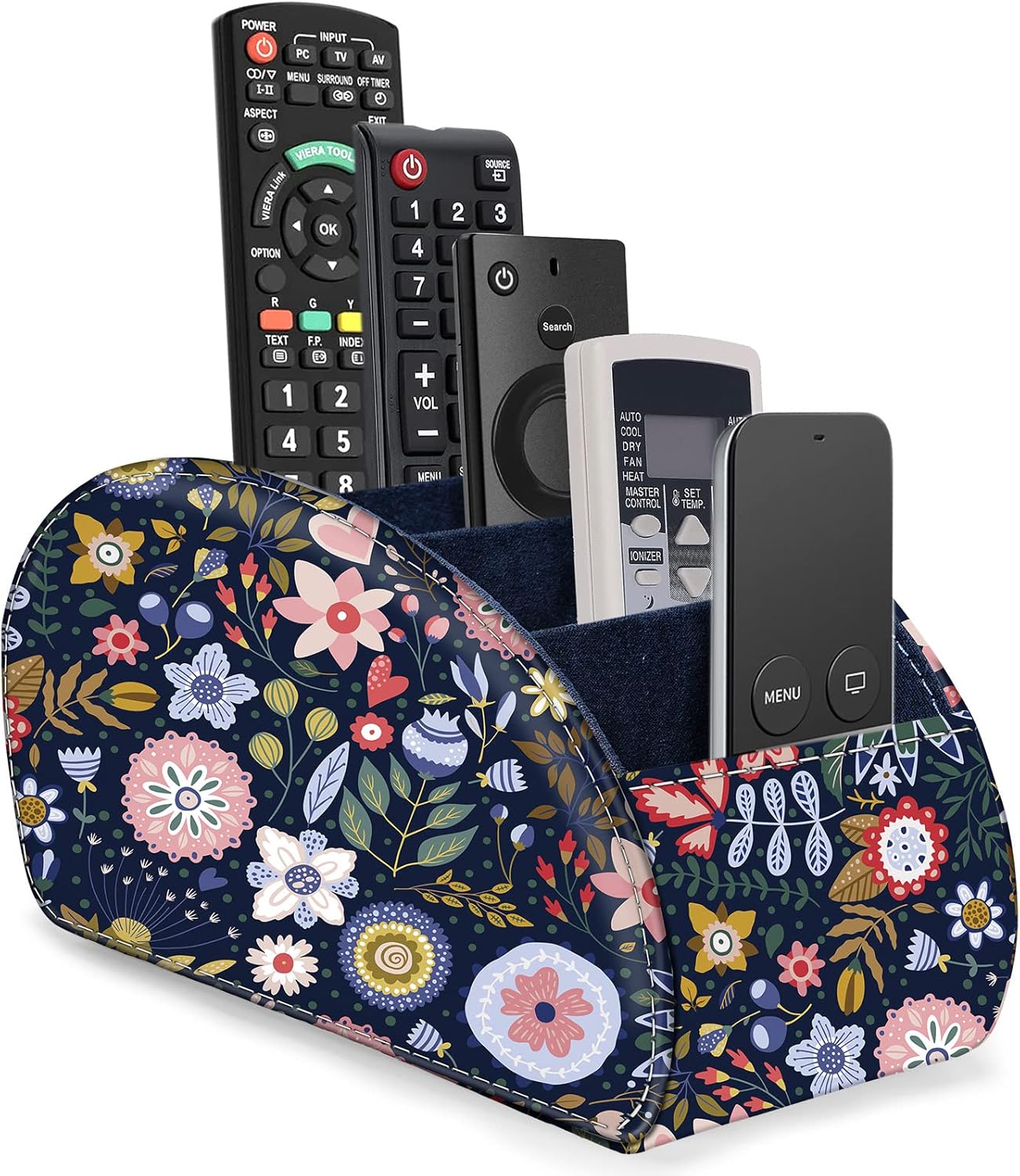 Amazon.com: molshine Remote Control Holder with 5 Compartments,Pu ...