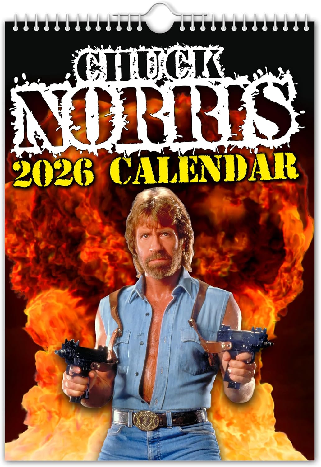 The Calendar King - Chuck Norris 2026 - A4 Size Wall Calendar - A4 Size ...