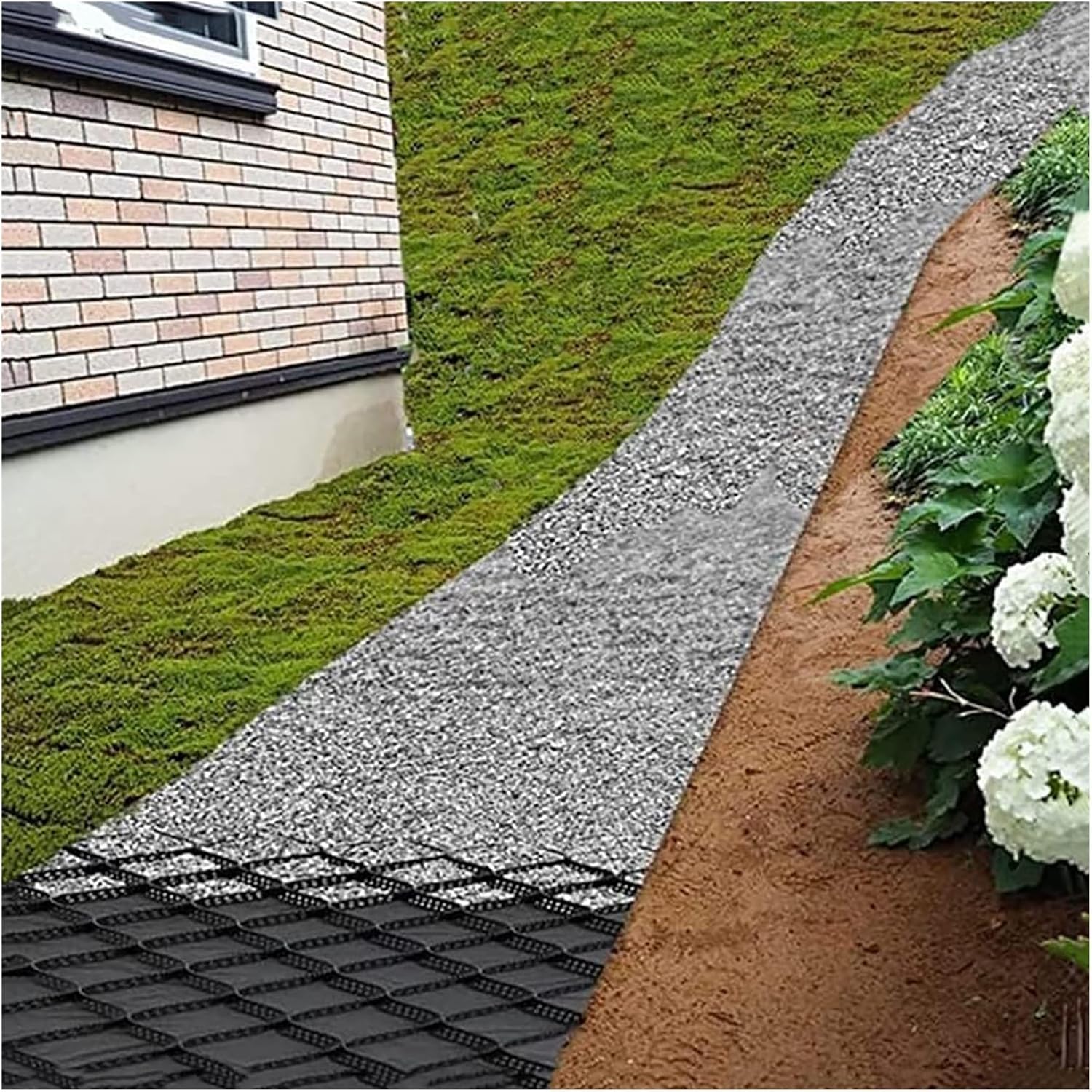 Amazon.com : FLOAPA Easy to Install & Cut Polyethylene Gravel Grid ...