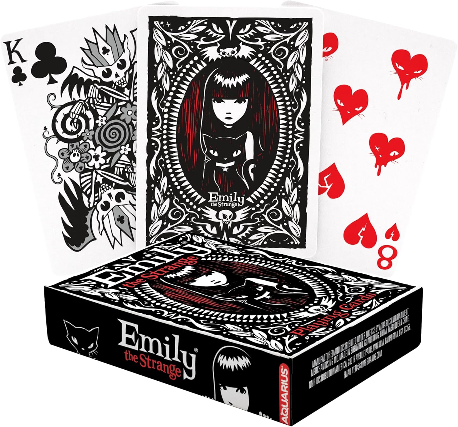 Amazon.com: AQUARIUS Emily The Strange Playing Cards – Emily The ...