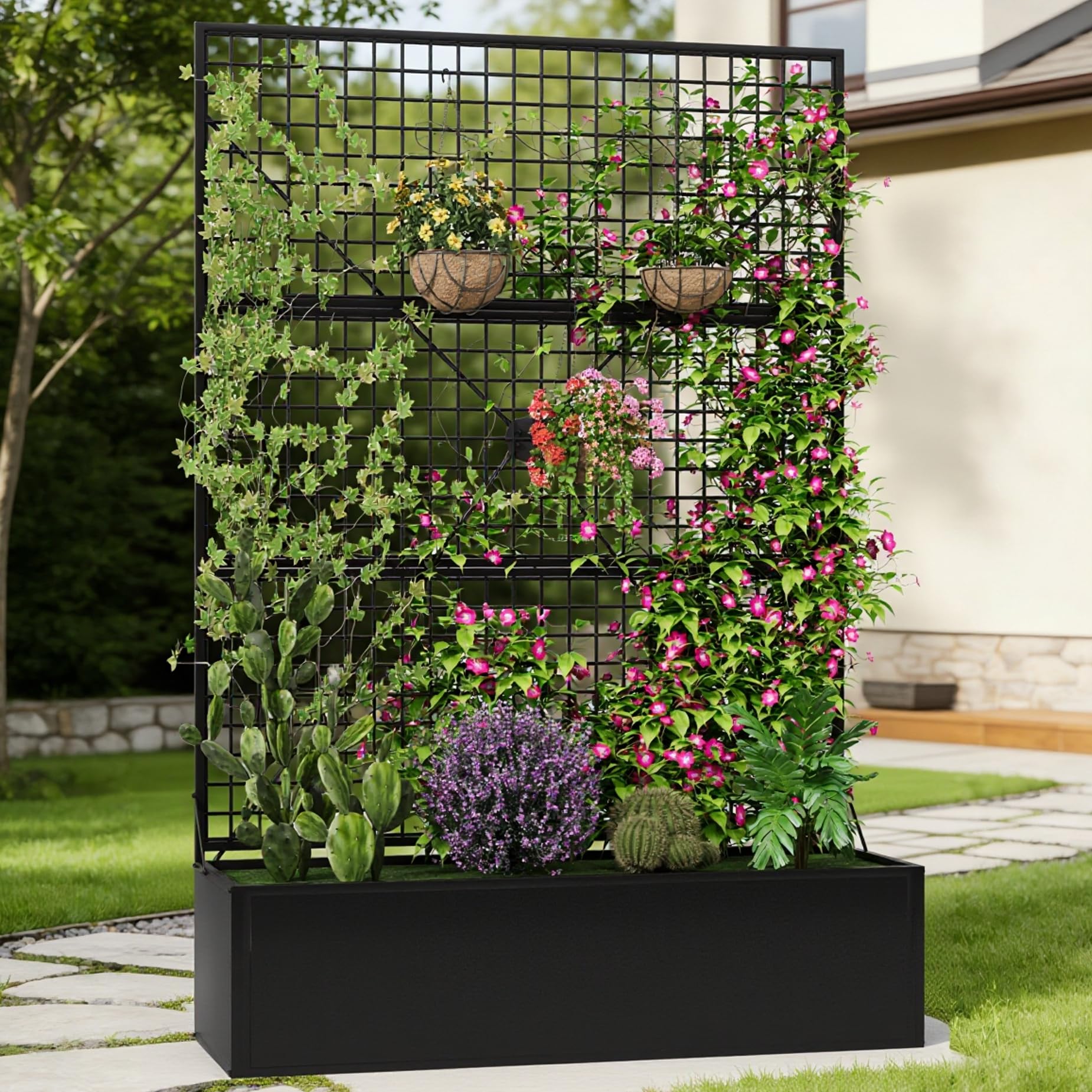 9 Best Outdoor Privacy Screen With Planter Box | Slatted & Living