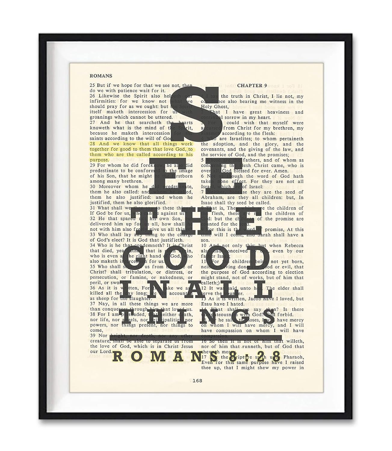 Amazon.com: Vintage Bible Page Verse Scripture, Eye Chart - See the ...