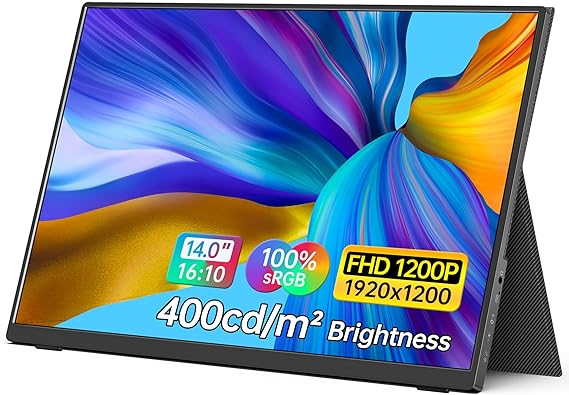 Amazon.com: ForHelp 14 Inch Portable Monitor FHD1200P Ultra-Slim for ...