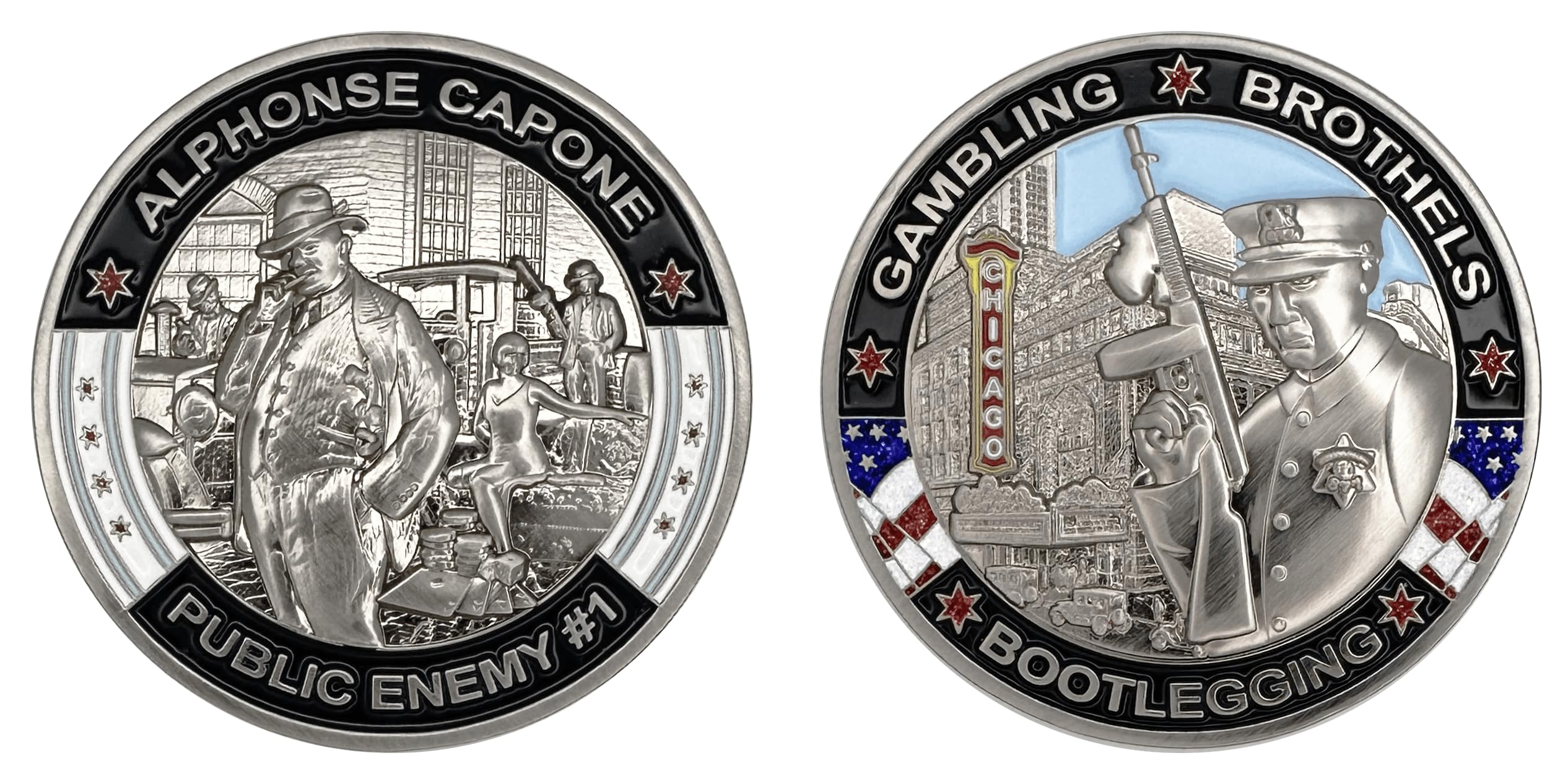 Amazon.com: Chicago Police Challenge Coin: Al Capone - Public Enemy #1 ...
