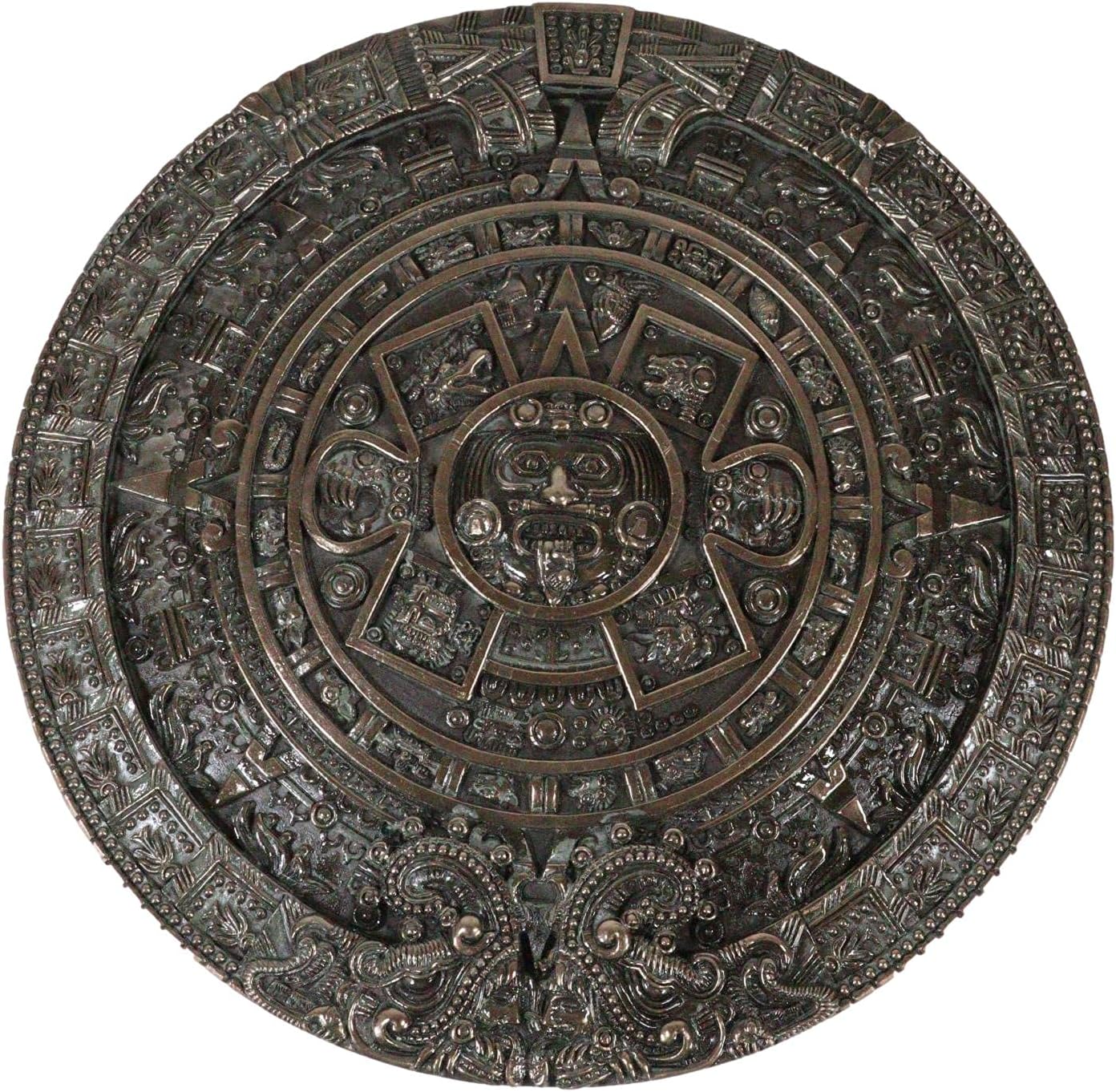 Buy Ebros Gift Bronzed Mexica Aztec Solar Xiuhpohualli and ...