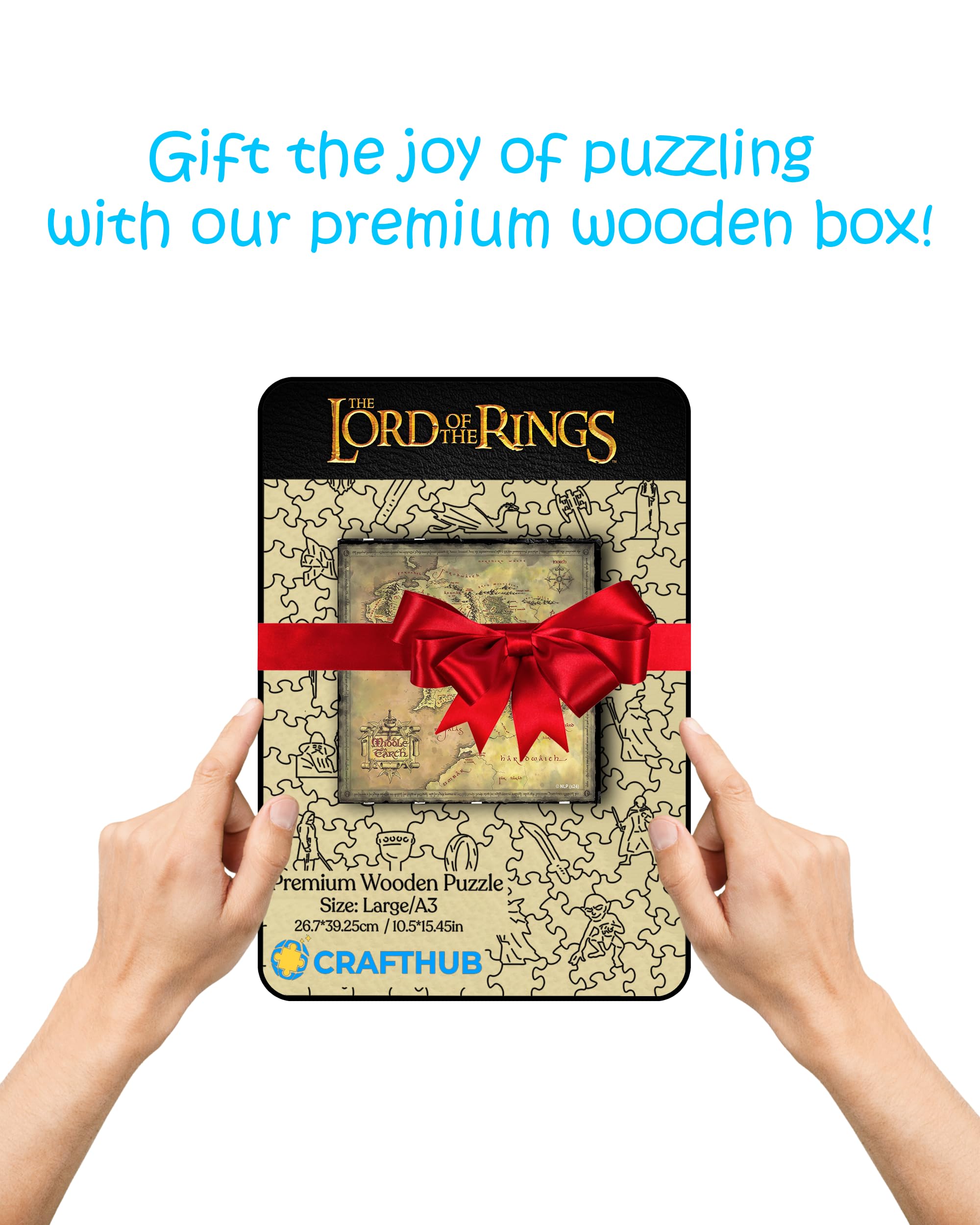 Snapklik.com : CRAFTHUB Lord Of The Rings Puzzle Middle Earth Map Wooden Jigsaw Puzzles For ...
