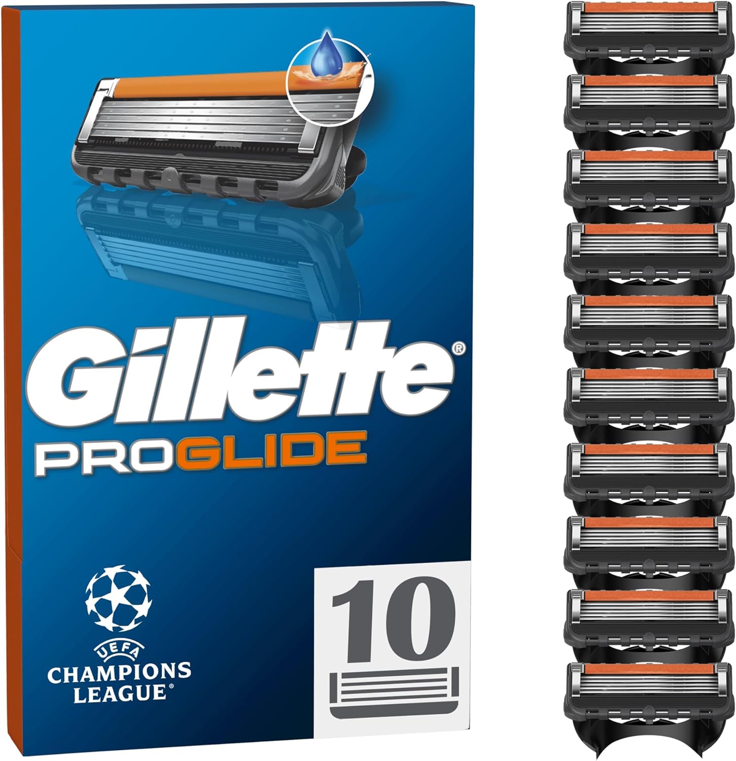 Gillette ProGlide Razor Blades Men Pack of 10 Razor Blade Refills with ...
