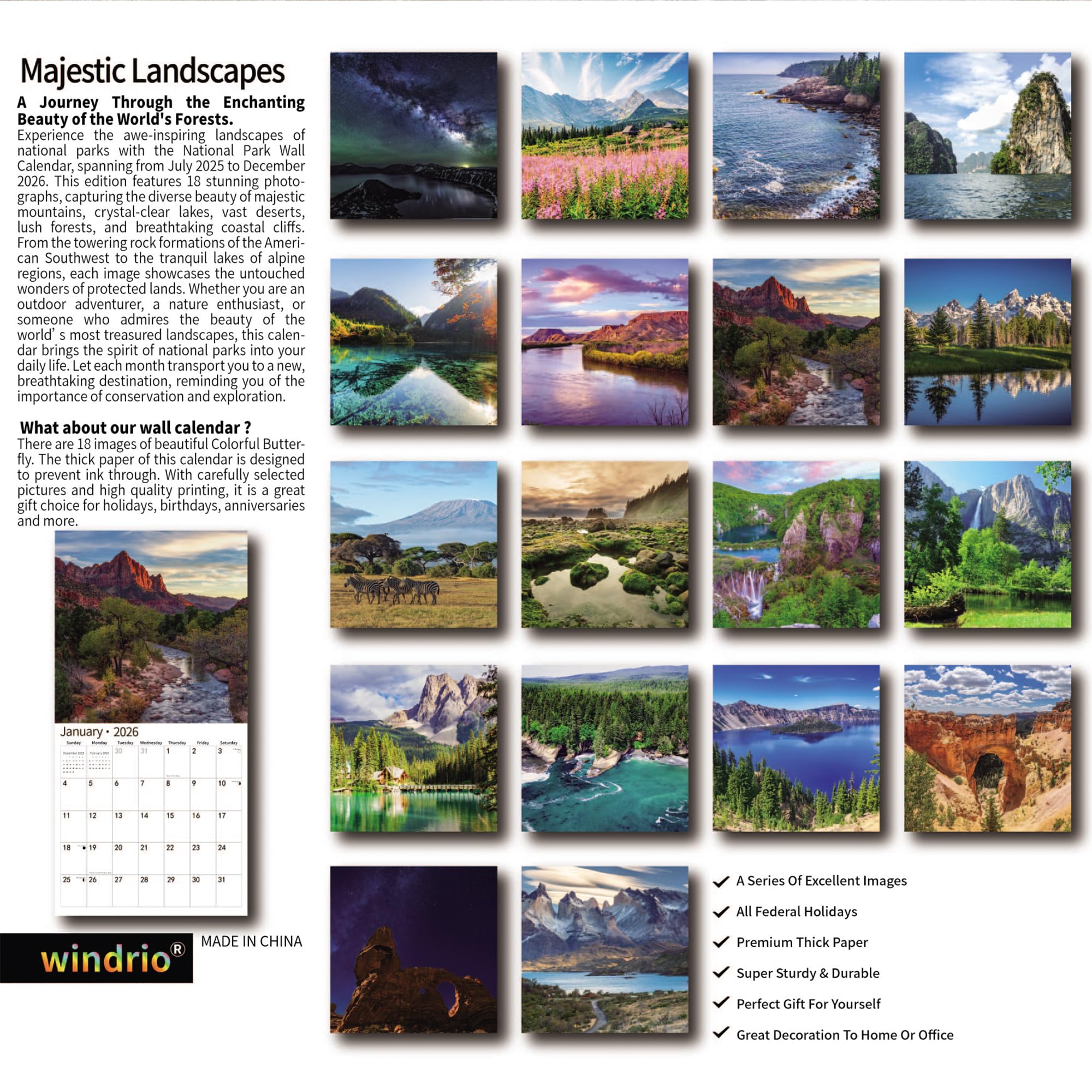 Snapklik.com : 2026 Wall Calendar,Calendar 2026, July 2025 - December ...