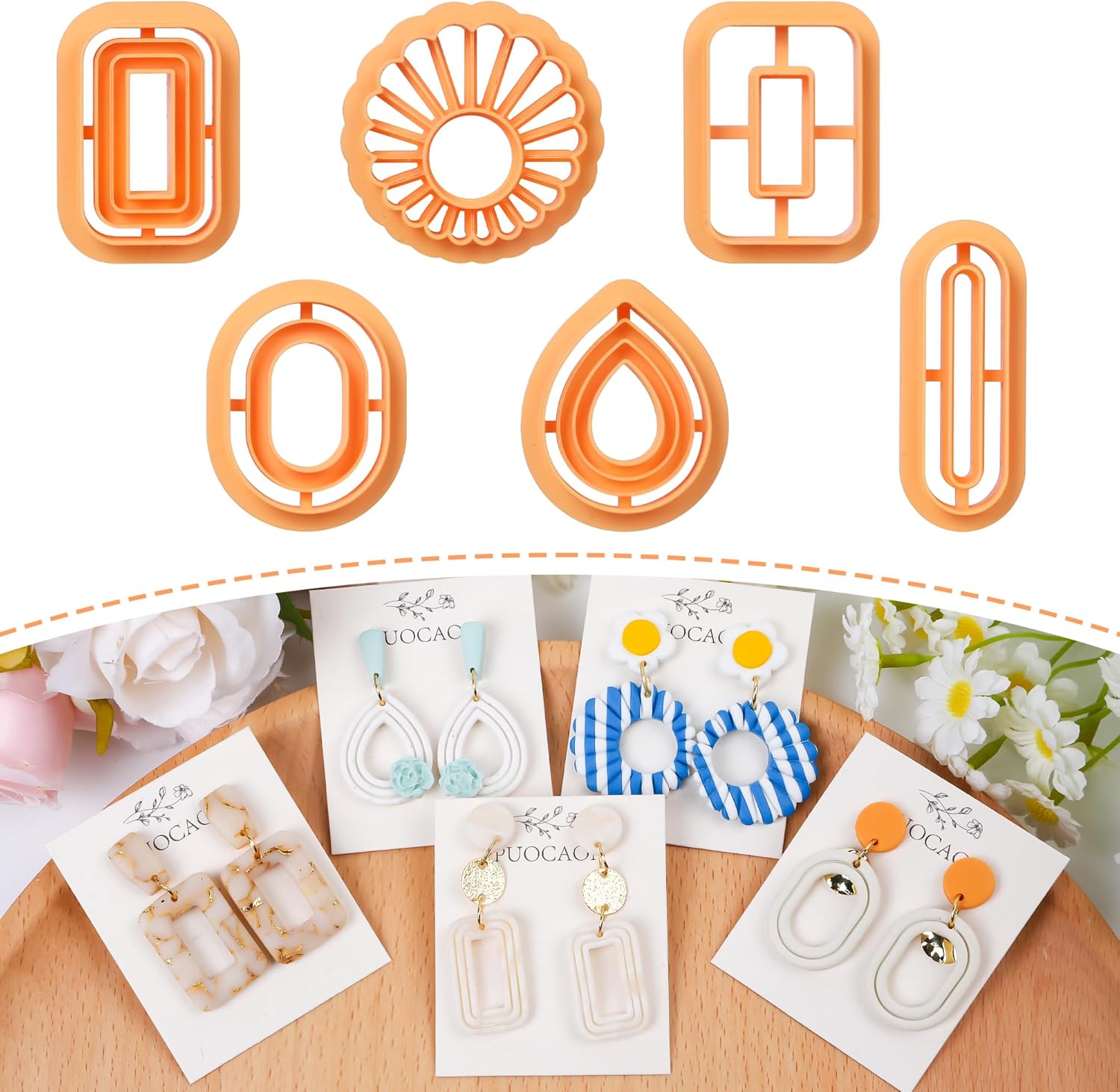 Amazon.com: Puocaon Basic Geometric Clay Cutters - 6 Pcs for Polymer ...