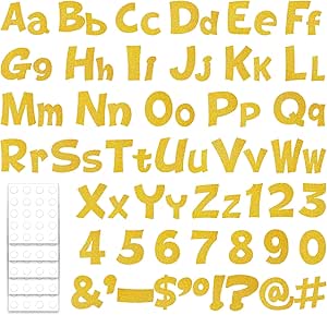 216pcs Glitter Alphabet Bulletin Board Letters, Poster Board Letters ...