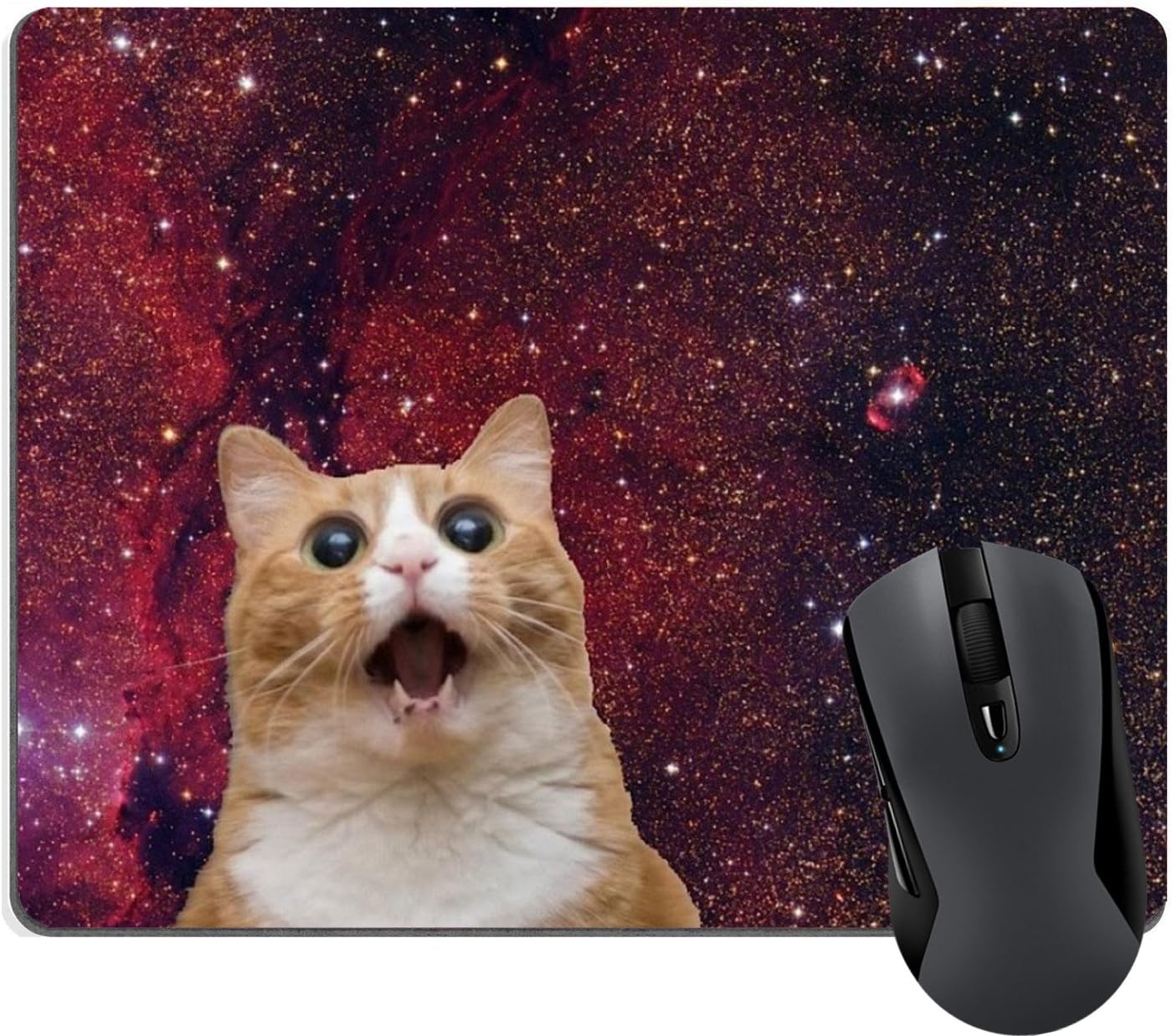 Amazon.com: Wknoon Cute Space Cat Mouse Pad, Lovely Galaxy Kitten ...