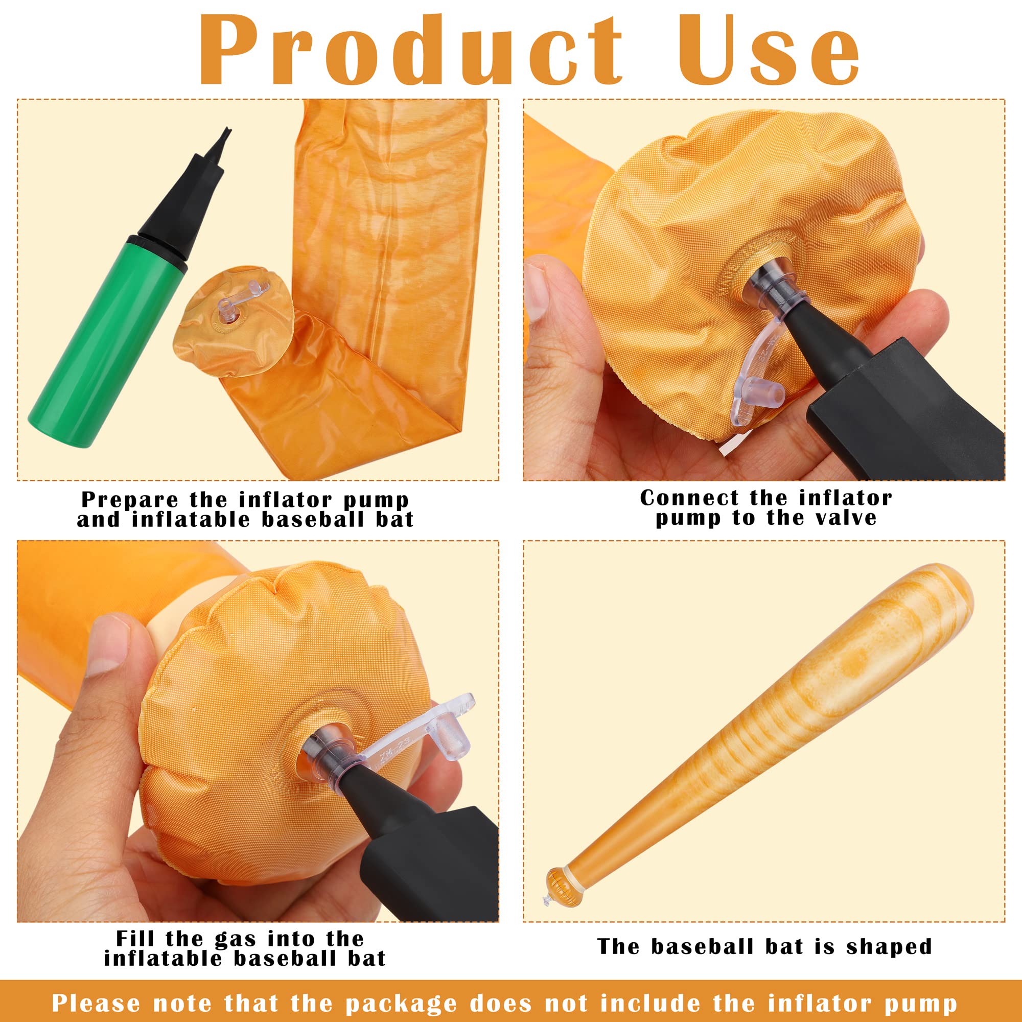 Snapklik.com : Durony 9 Pack Baseball Bat Inflates 29.5 Inch Inflatable ...