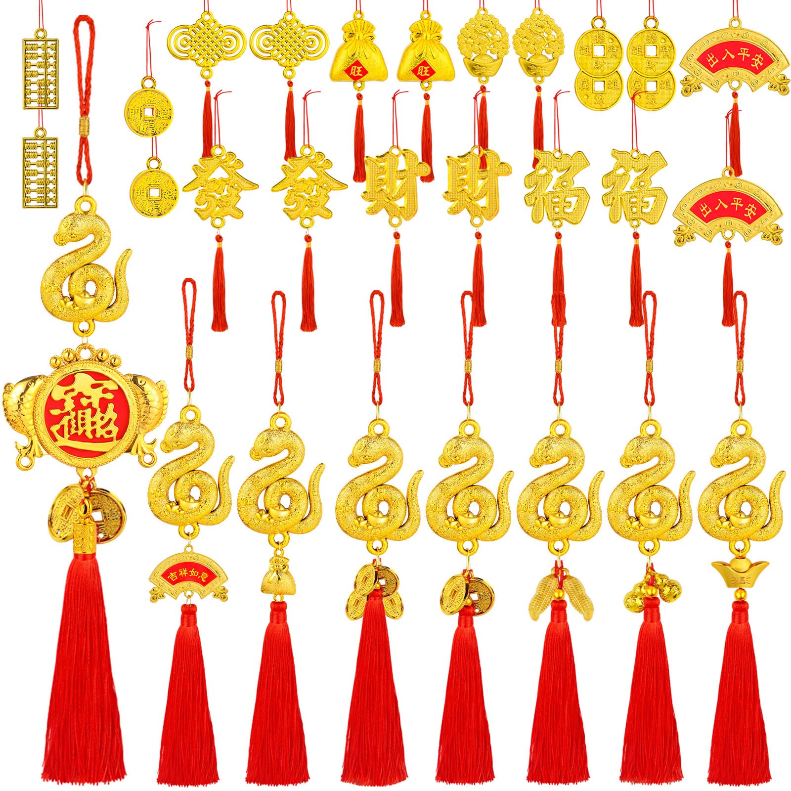 Amazon.com: 28 pcs Chinese New Year Snake Ornaments Decorations 2025 ...