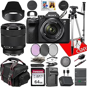 Amazon.com : Sony a7 IV Mirrorless Camera with 28-70mm Lens + Filters + Tripod + Spare Travel ...