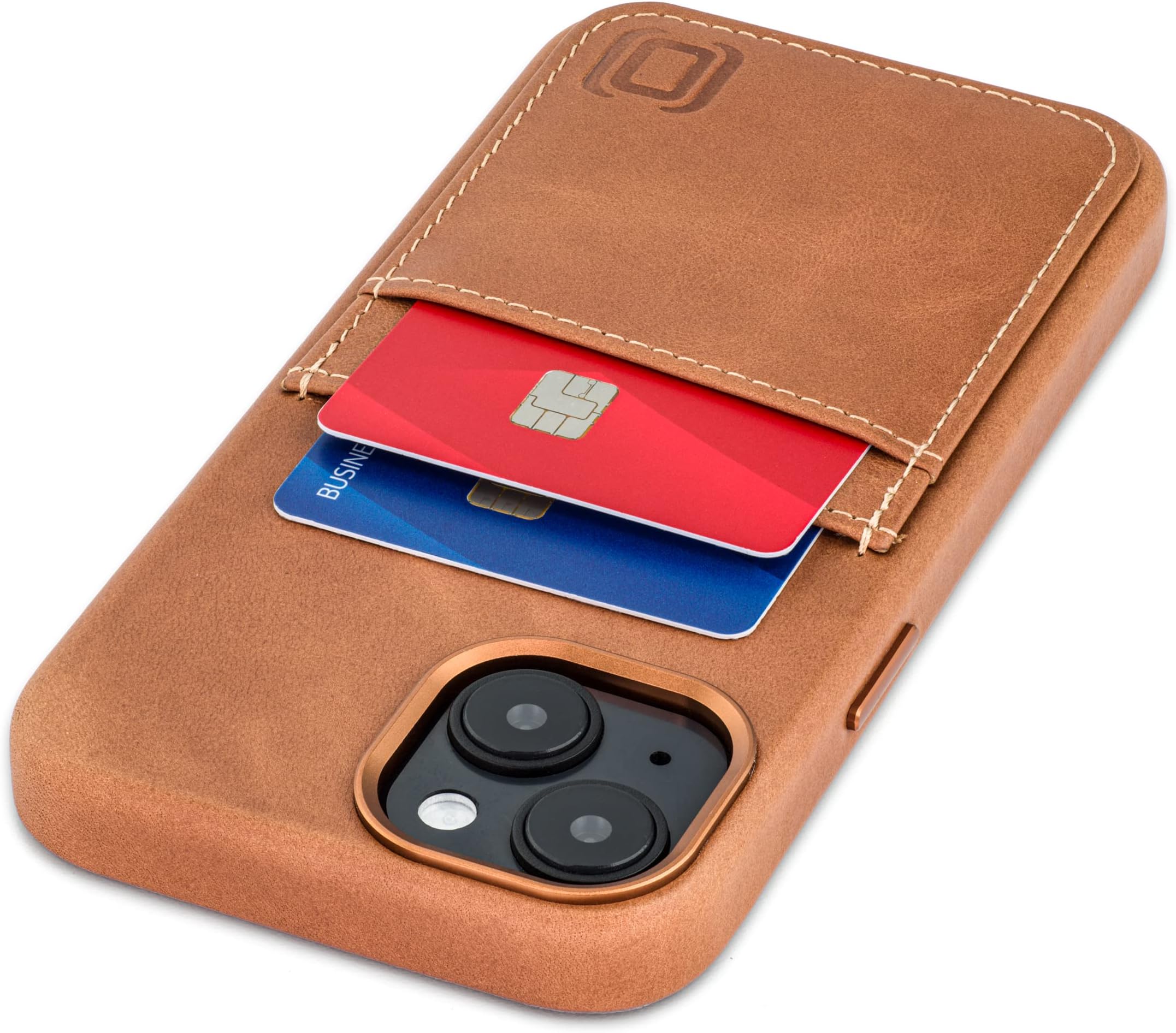 Amazon.com: Dockem Genuine Leather Card Case for iPhone 14 with Built ...