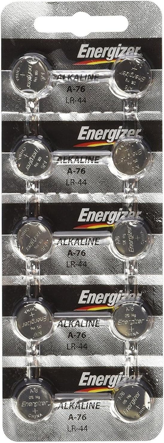 Amazon.com: Energizer LR44 1.5V Button Cell Battery 10 pack (Packaging ...