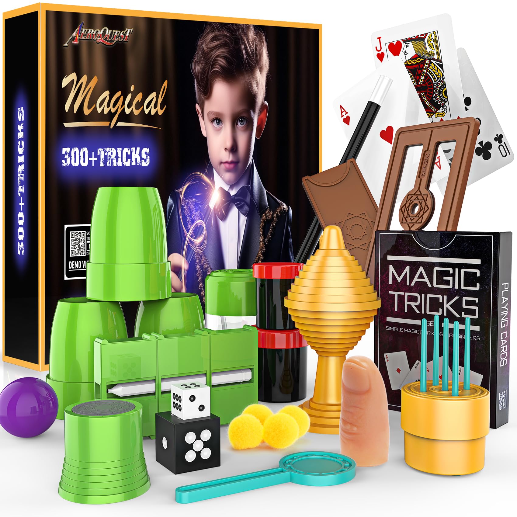 Amazon.com: AEROQUEST Magic Kit for Kids, 300+ Magic Tricks Perfect Toy ...