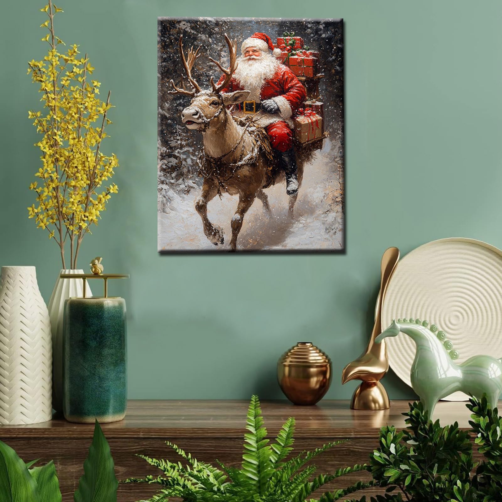 Paint By Numbers Kit GATYZTORY Christmas Paint By Numbers Santa Claus ...
