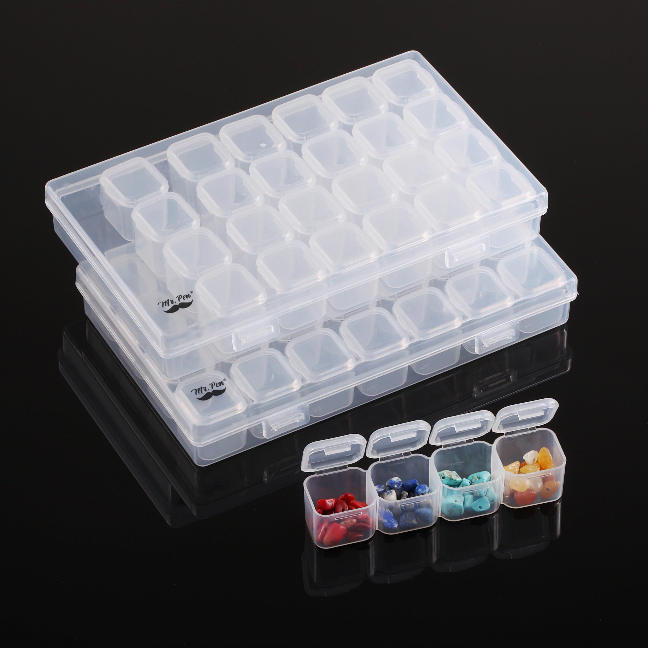 Amazon.com: Diamond Painting Storage Boxes, 60 Slots Bead Storage with ...