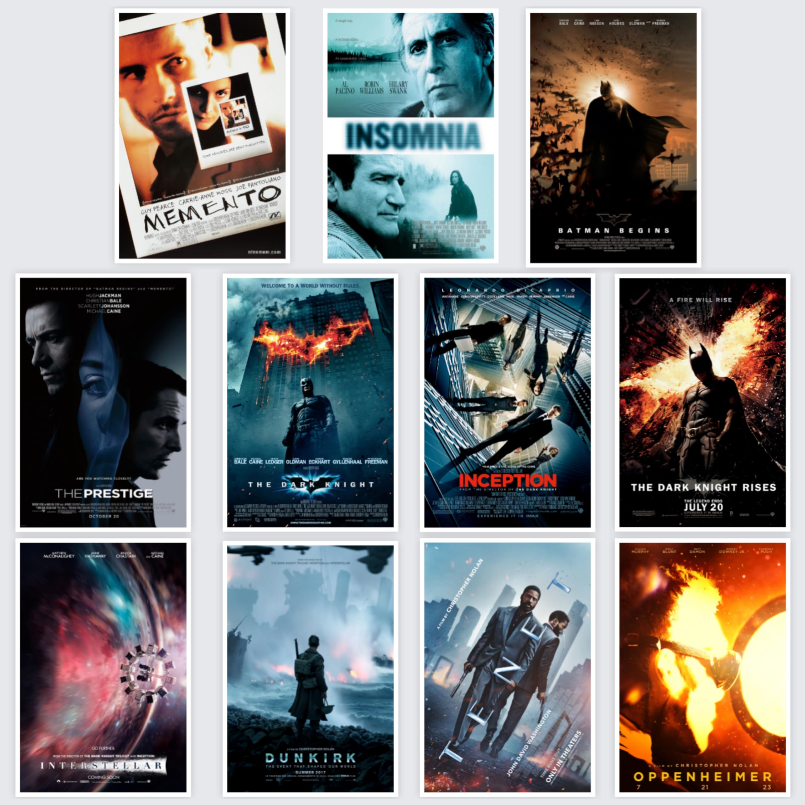 Waltractive Christopher Nolan Official Movie Posters Collection Set Of ...