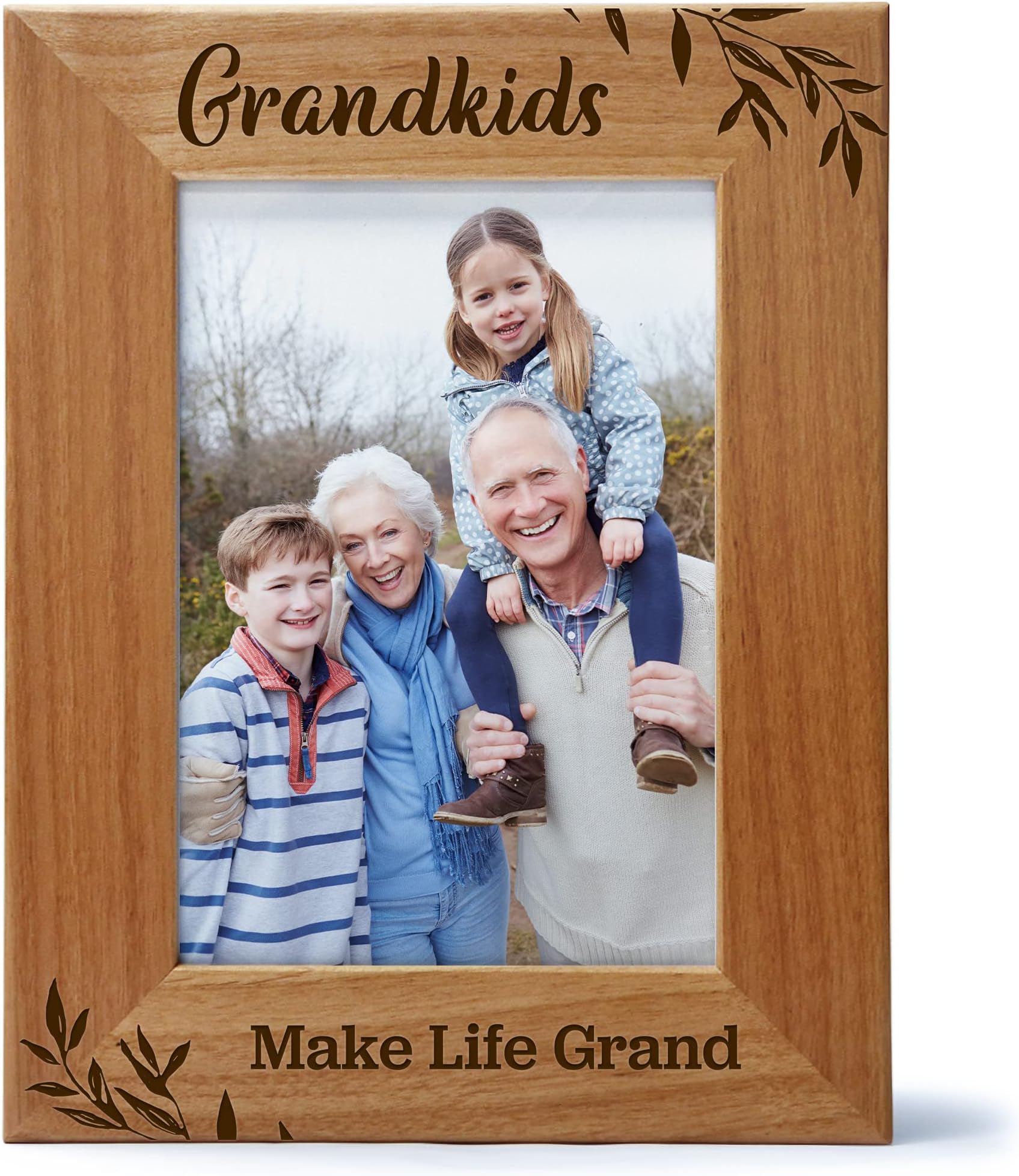 Amazon.com - Grandparents Gift, Grandkids Make Life Grand Photo Frame ...