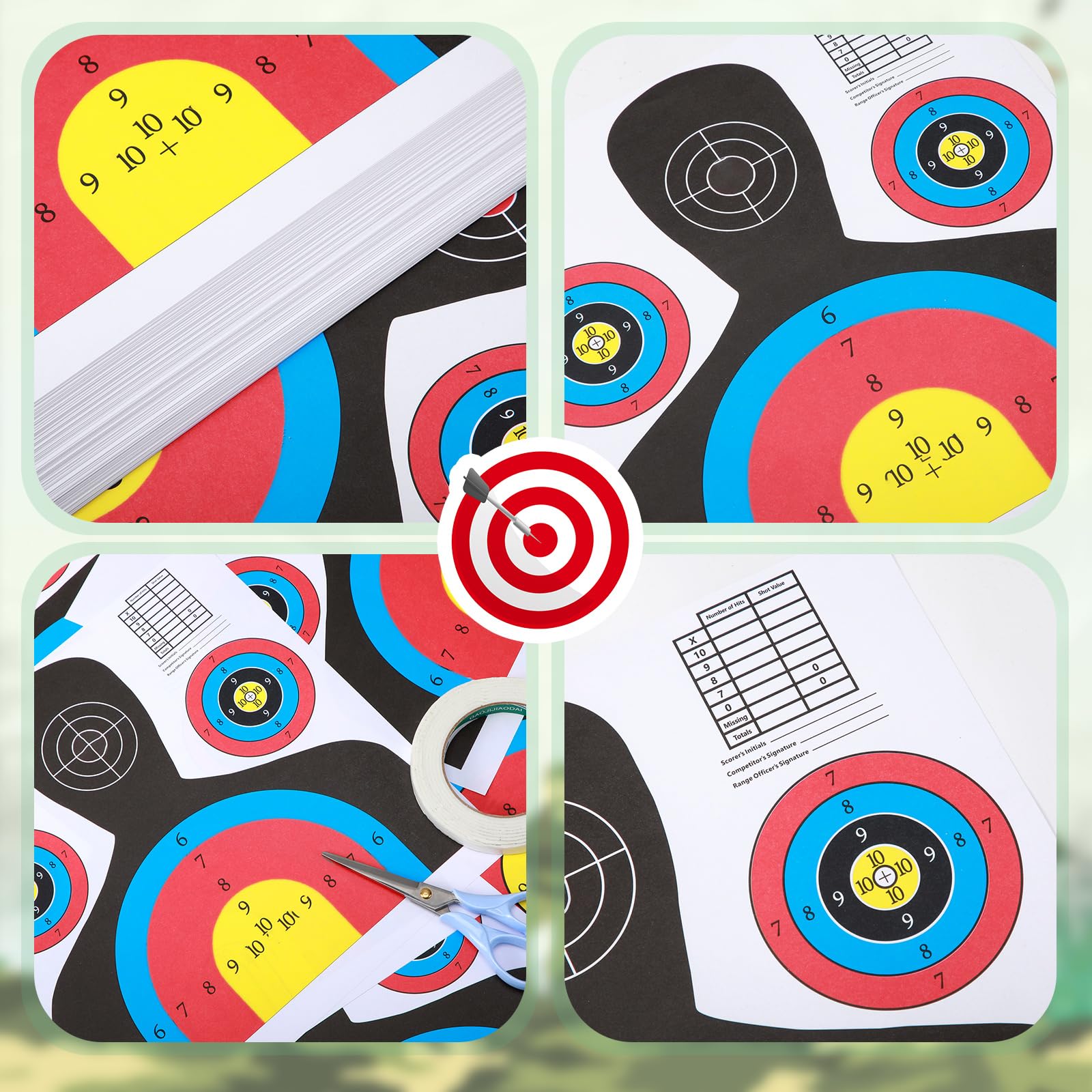 Snapklik.com : Fainne 200 Sheets Paper Targets For Shooting 12 X 12 ...