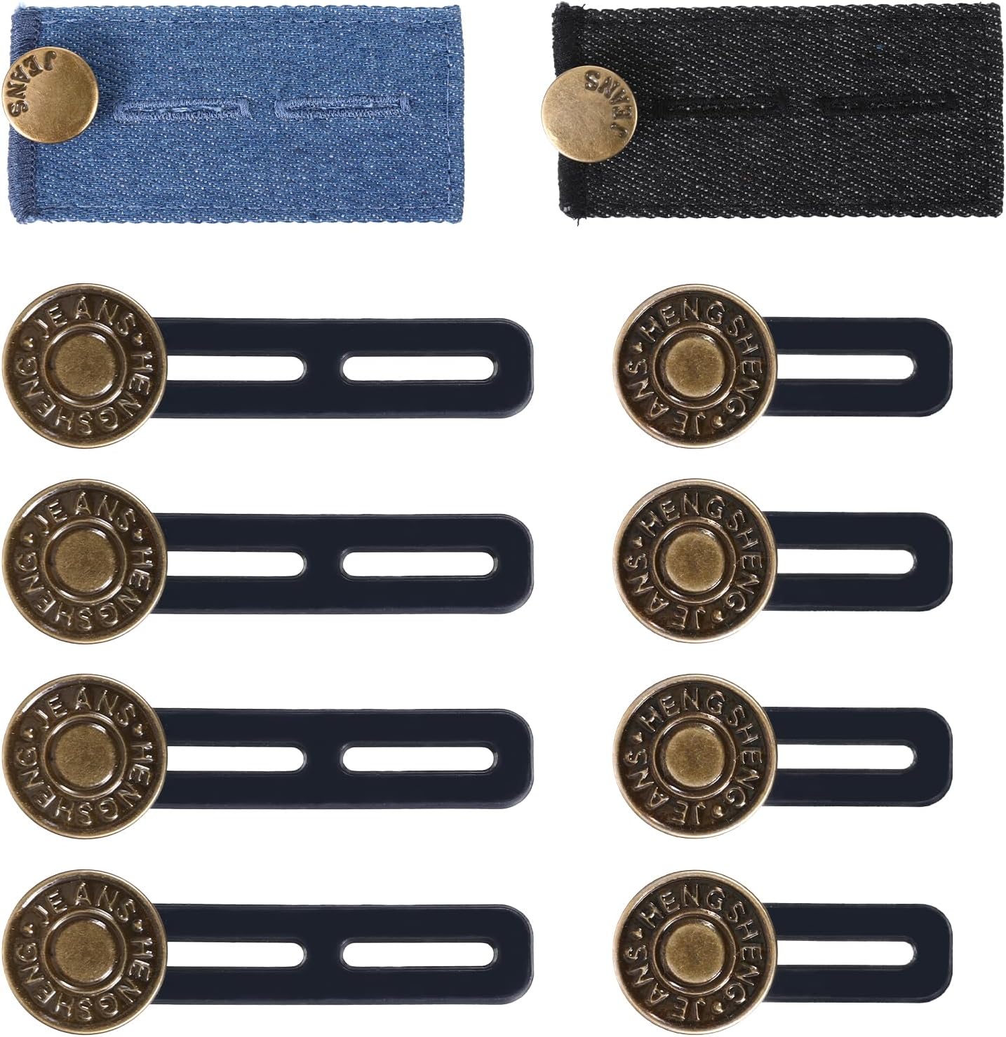 Amazon.com: 10PCS No-Sew Button Extenders for Jeans Metal Silicone ...